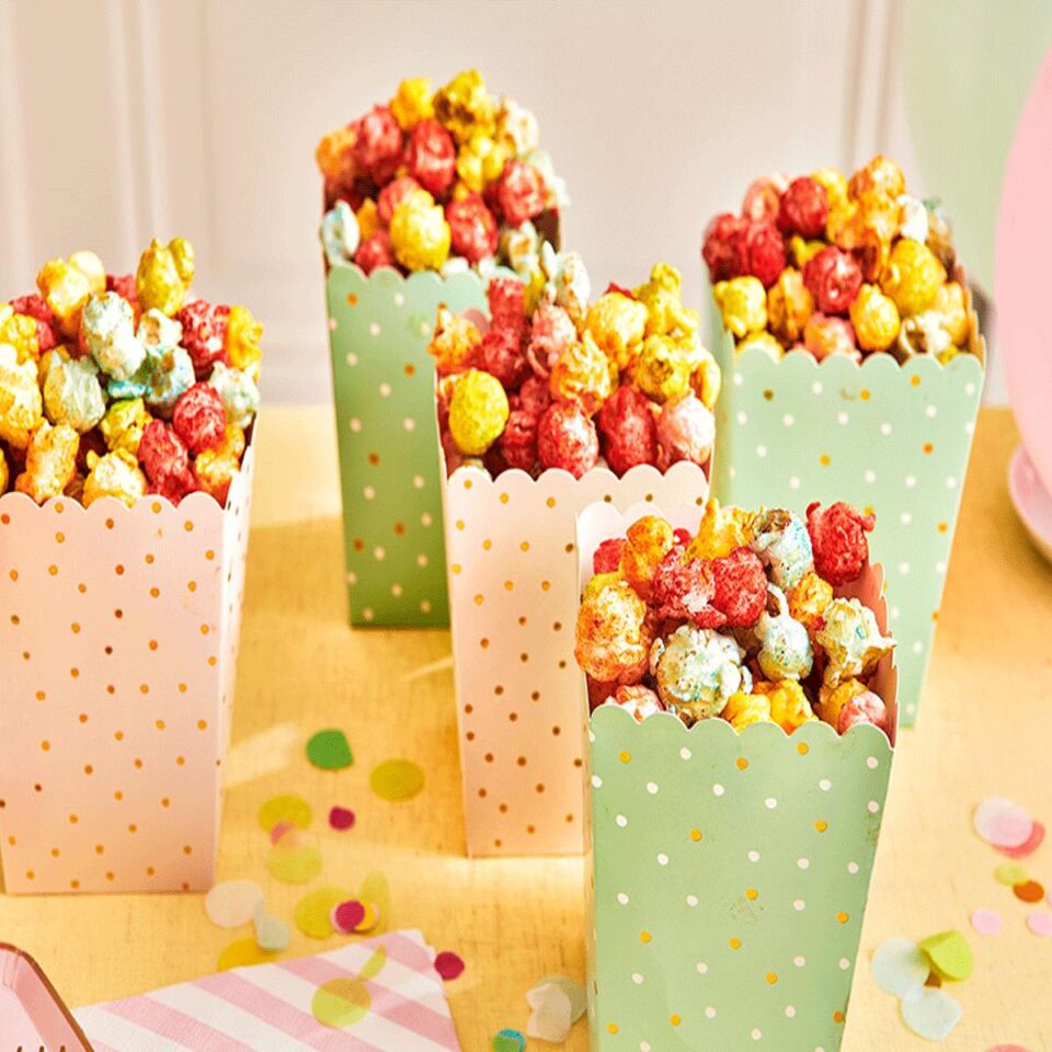 Rainbow Popcorn Cups Custom Popcorn Boxes Order From Just 200 Pcs.
