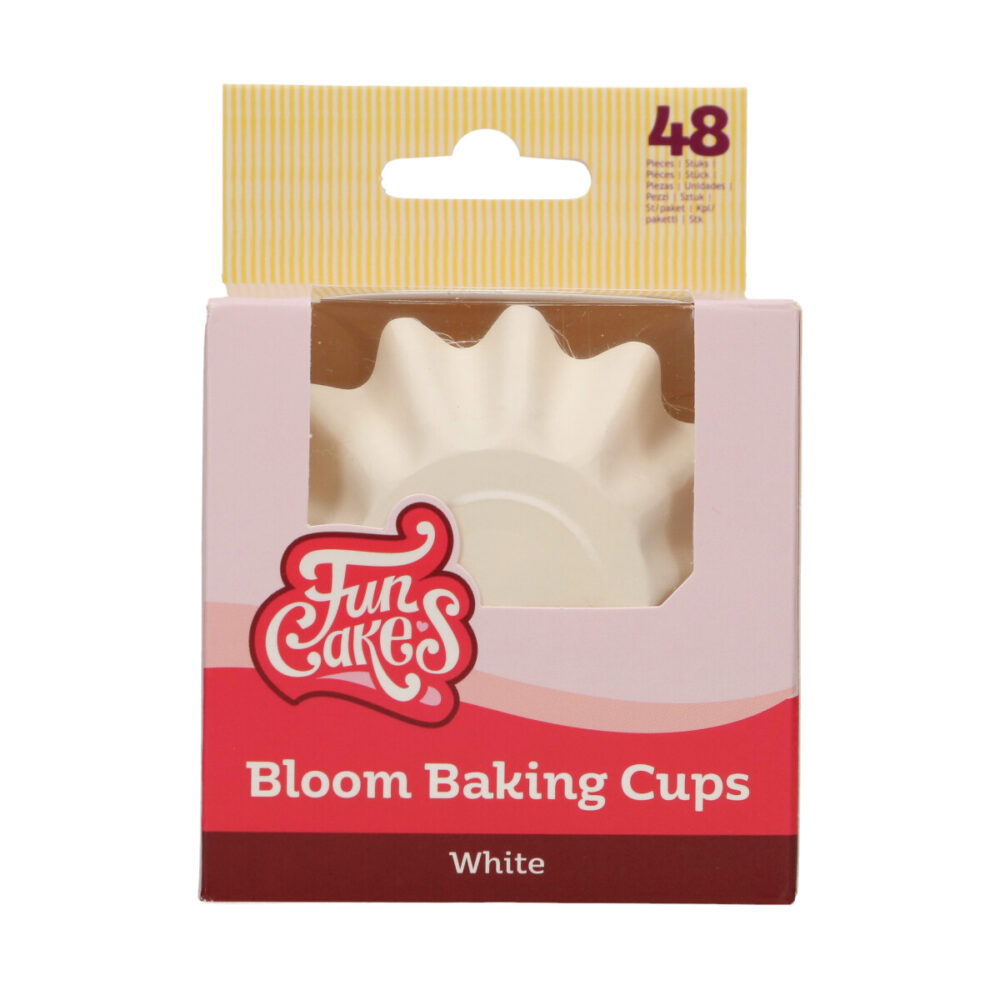 Bloom Baking Cups White - FunCakes
