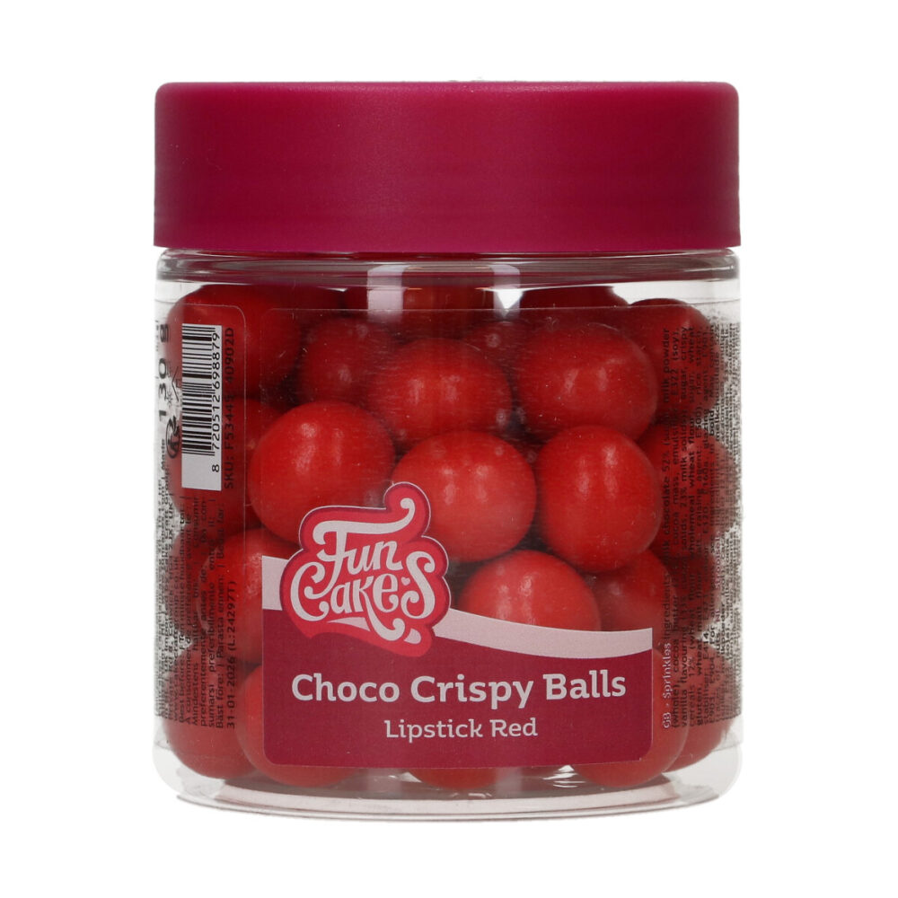 Choco Crispy Balls Lipstick Red - FunCakes