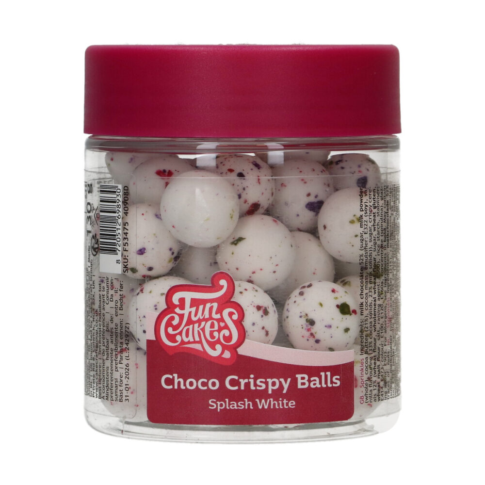 Choco Crispy Balls Splash White - FunCakes