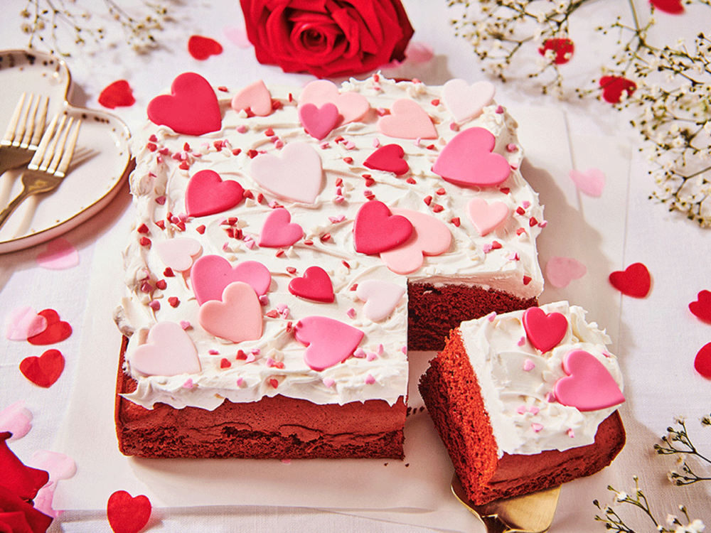 Valentine's sheet cake - FunCakes