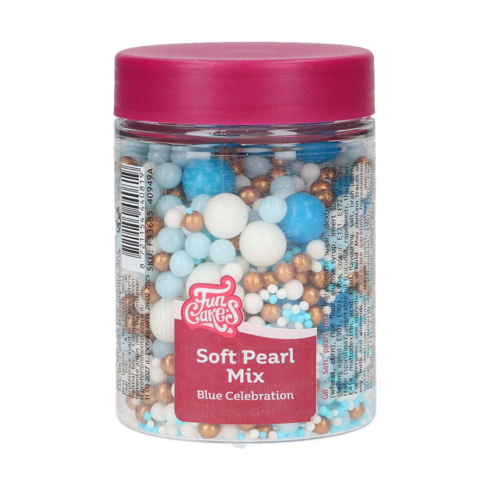Soft Pearls Mix Blue Celebration - FunCakes