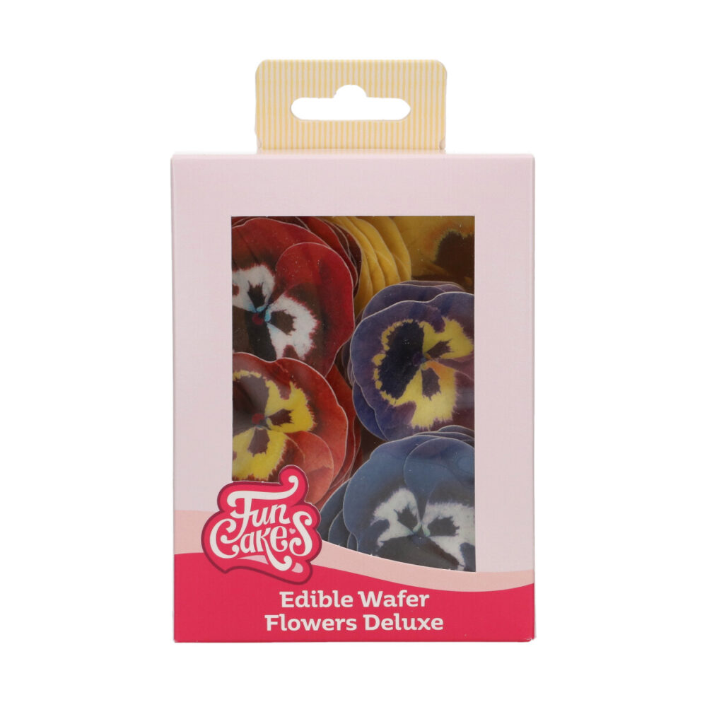 Edible Wafer Flowers Deluxe Pansy Mix Small - FunCakes