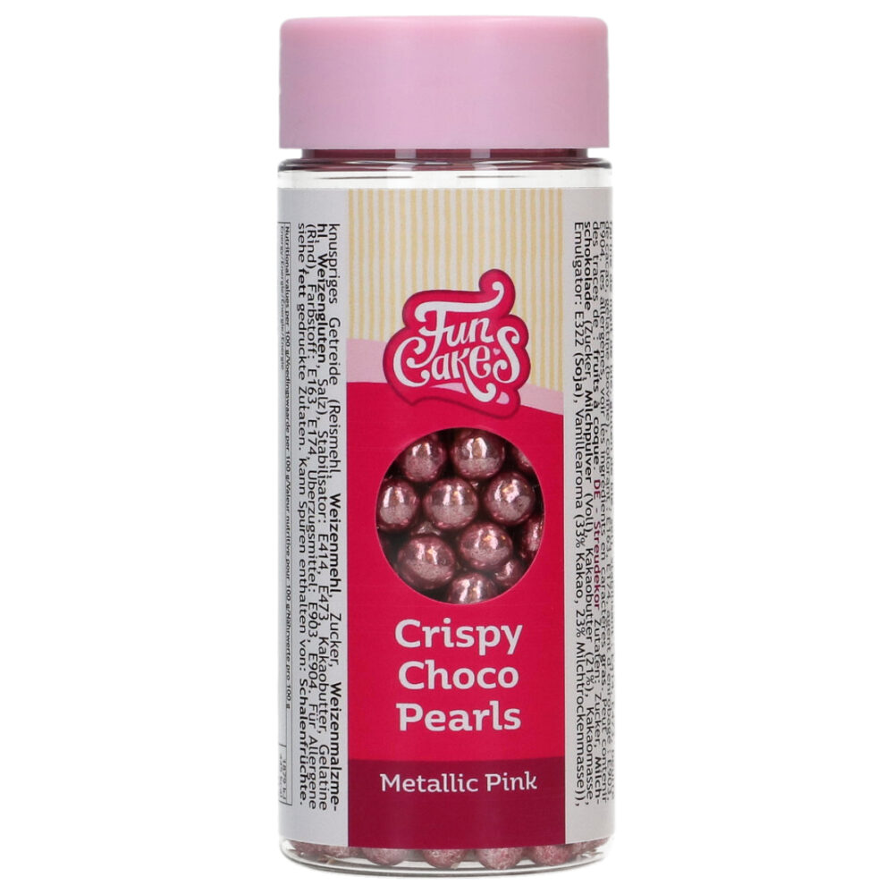 Crispy Choco Pearls Metallic Pink - FunCakes